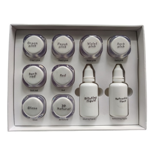 Safe Complete Stain Glaze Paste Kit For Teeth 8 Shades Long Lasting Shine